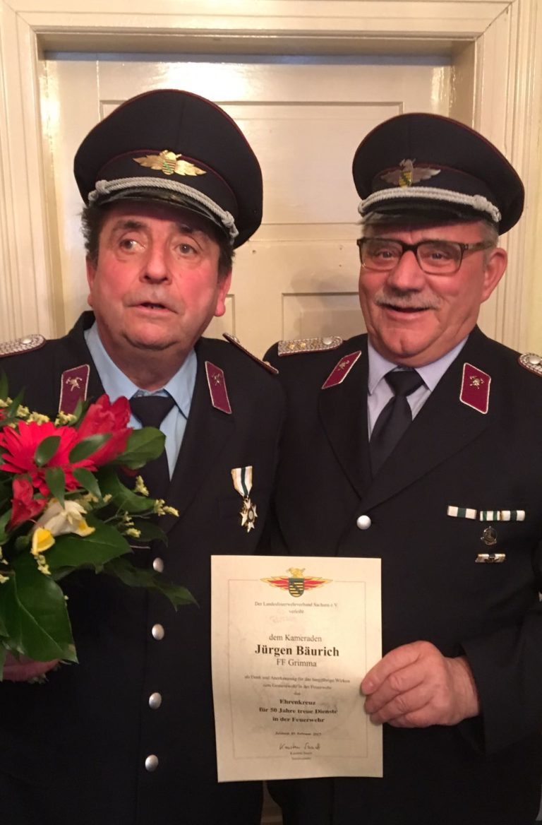Grimmaer Wehr zog Bilanz – Ehrung für 50 Jahre Feuerwehr | Medienportal ...